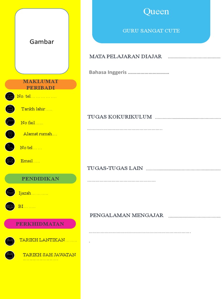 Borang Maklumat Guru | PDF