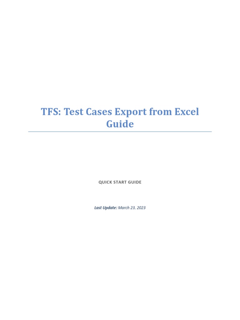 Tfs Test Cases Export From Excel V3 Download Free Pdf Microsoft Excel Zip File Format