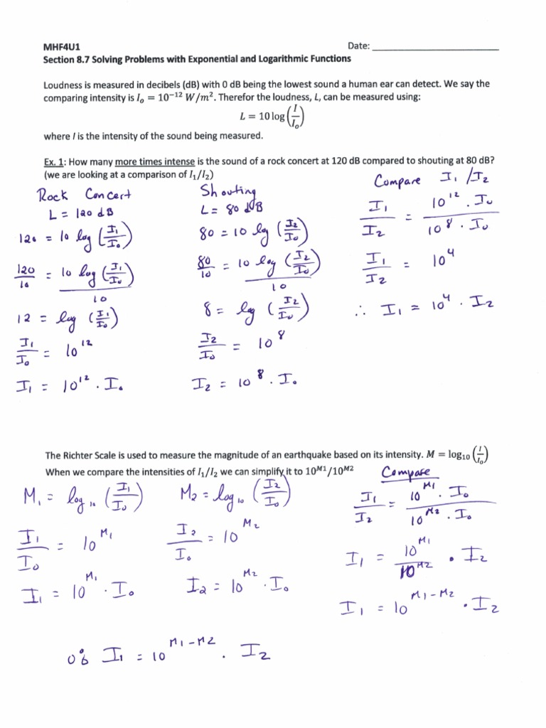 MHF4U U6 Section 8.7 | PDF