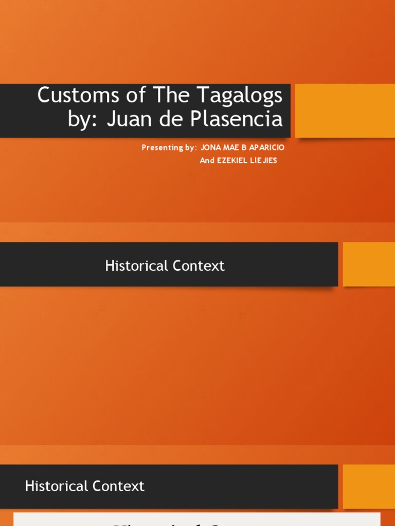 Tagalog Customs Explored | PDF