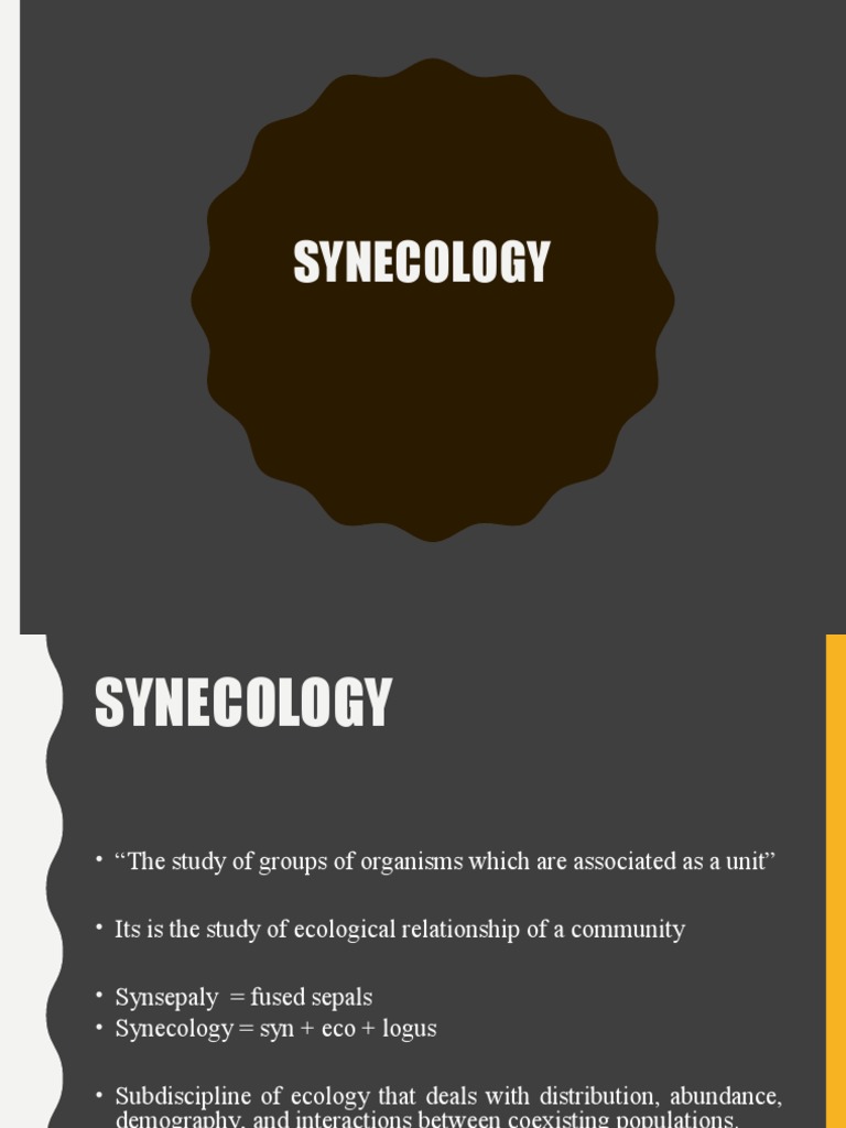 Lecture 1 Introduction To Synecology Delivered | PDF | Ecology | Species