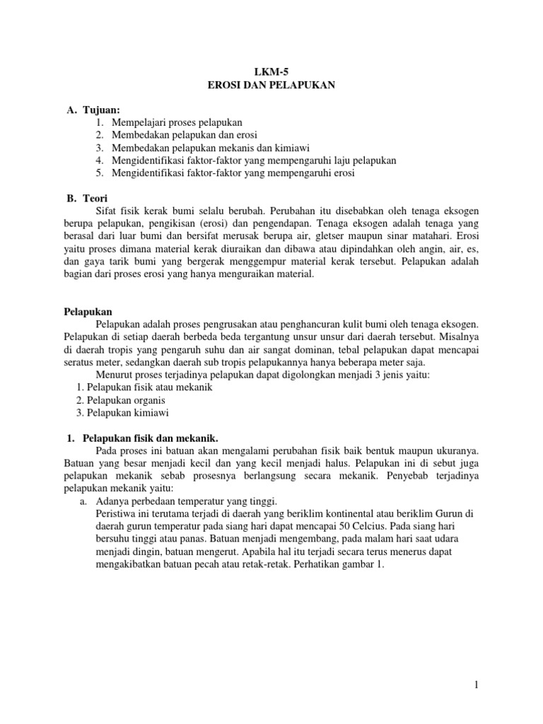LKM-5 Erosi Dan Pelapukan | PDF