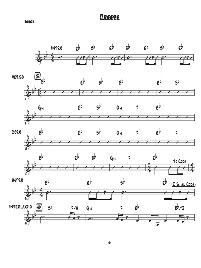 Creeré - Score | PDF