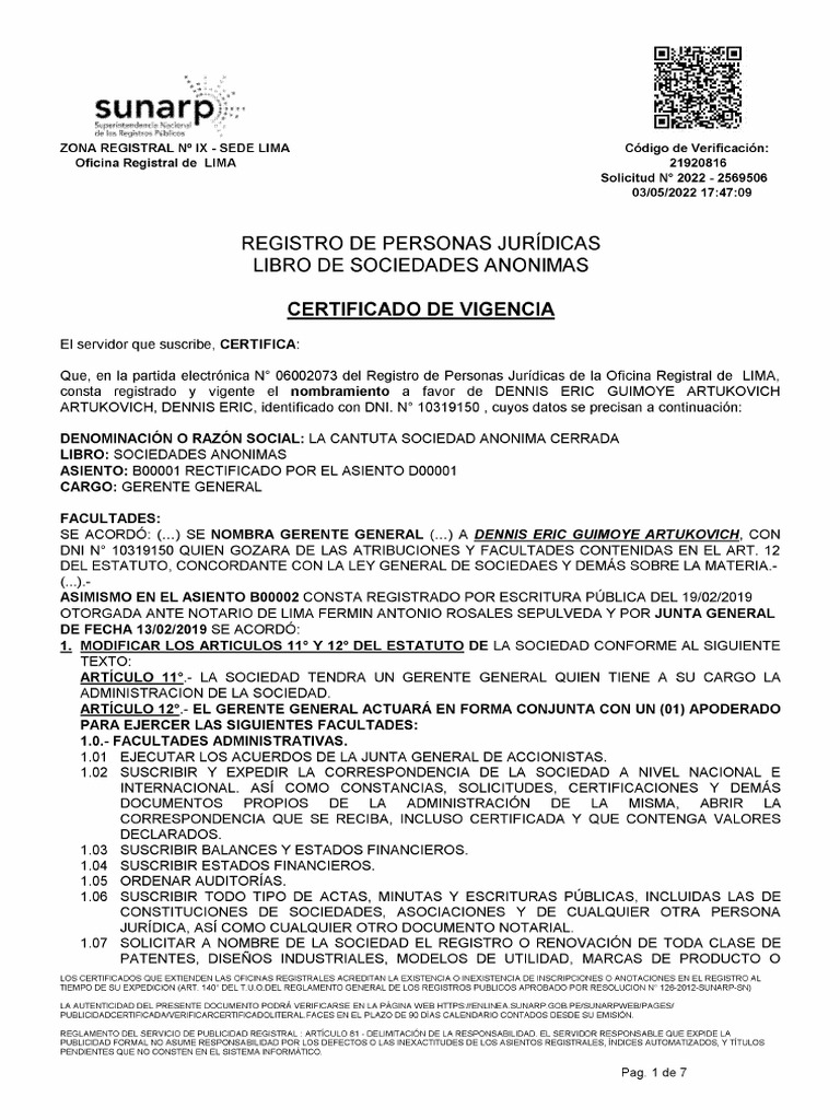 VIGENCIA DE PODER.pdf | PDF