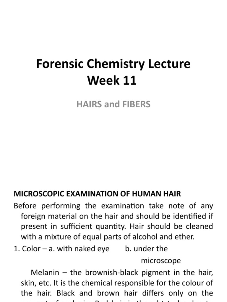 Forensic Chemistry Lecture #11 | PDF | Textiles | Yarn