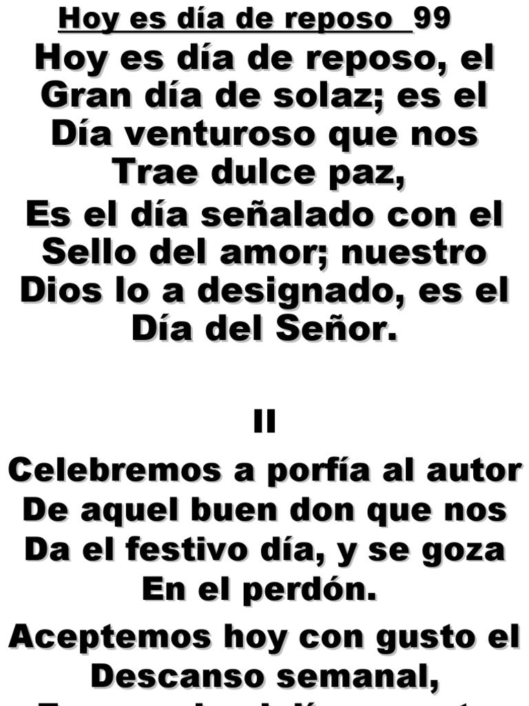 99 Hoy Es Día de Reposo | PDF