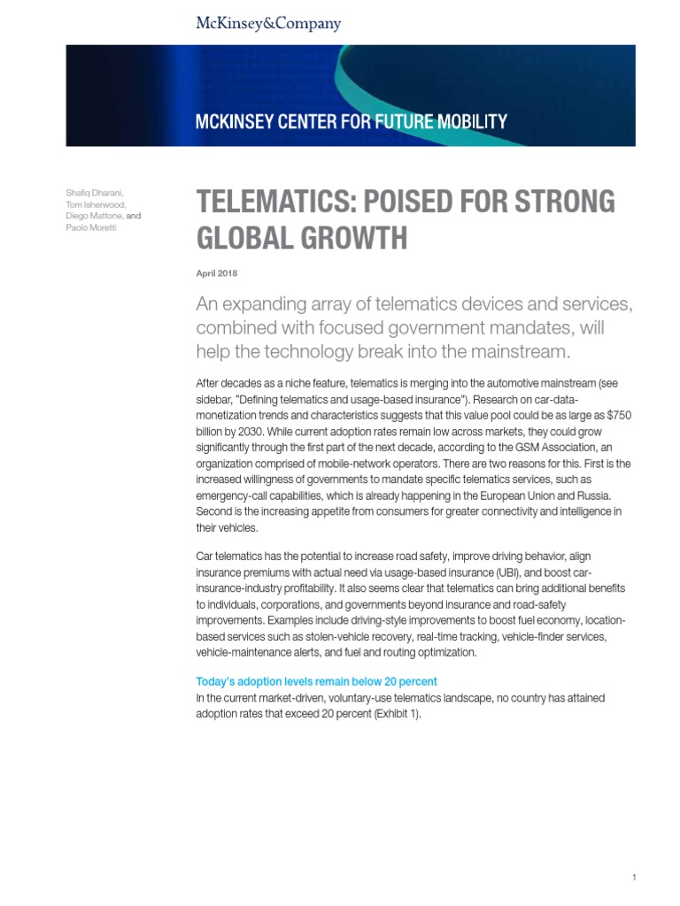 Telematics Poised For Strong Global Growth | PDF | Computing