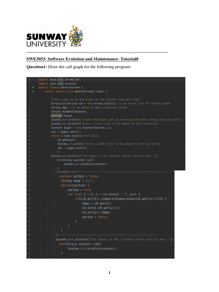 SWE3053 Tutorial8 - Software Evolution and Maintenance Questions | PDF