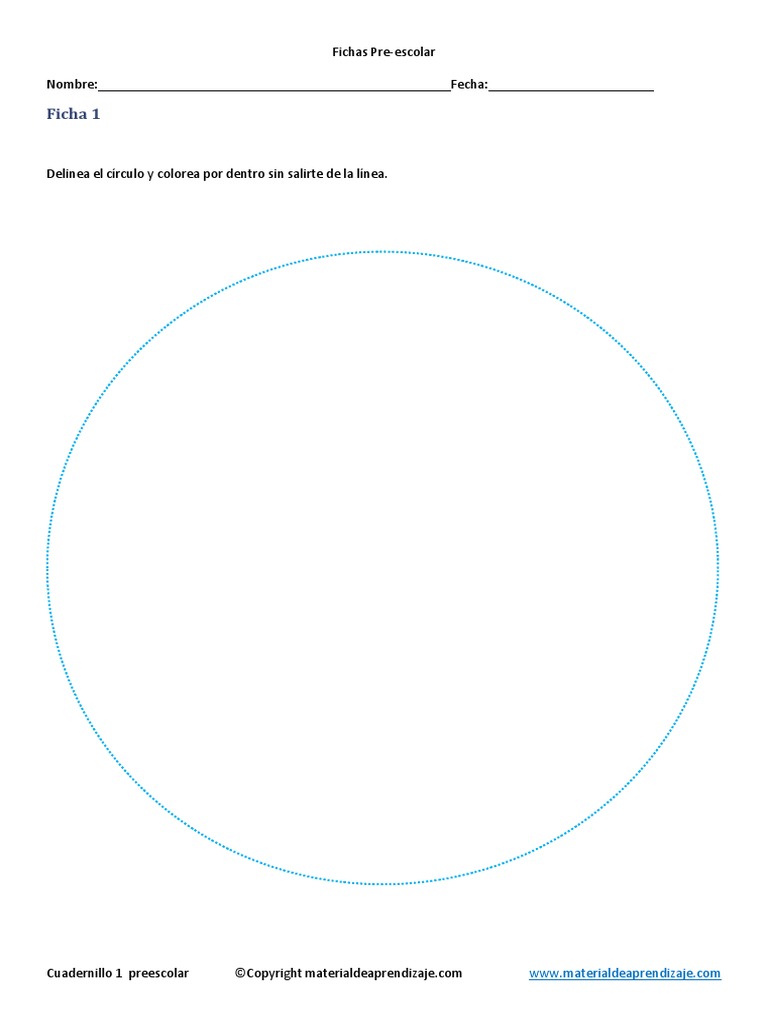 Delinea El Círculo y Colorea Por Dentro Sin Salirte de La Línea | PDF