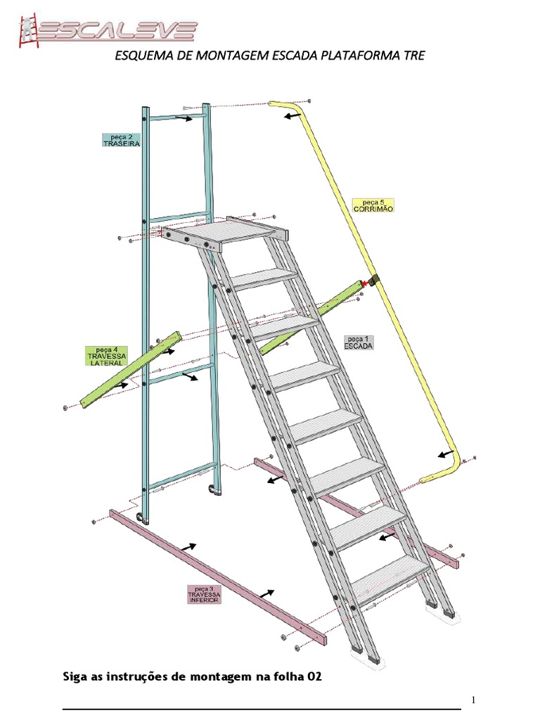 Manual de Montagem Escada Plataforma | PDF