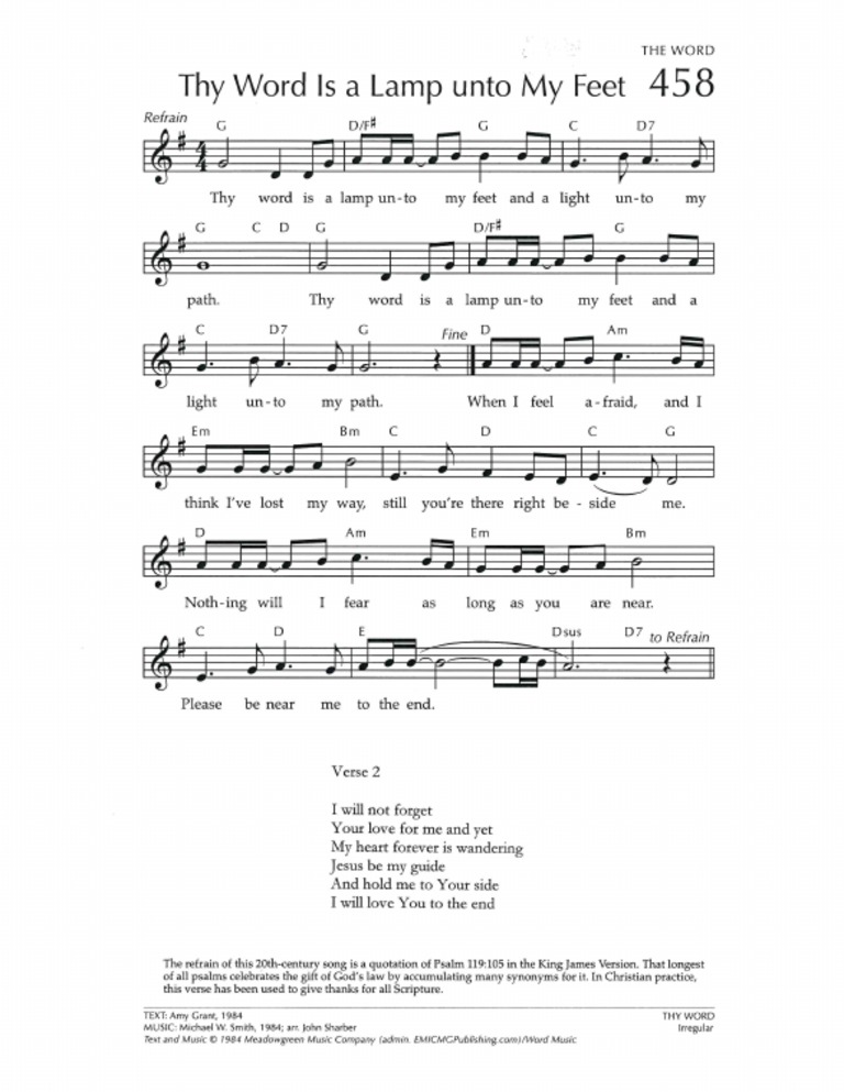 458-Thy Word Is A Lamp Unto My Feet Full | PDF