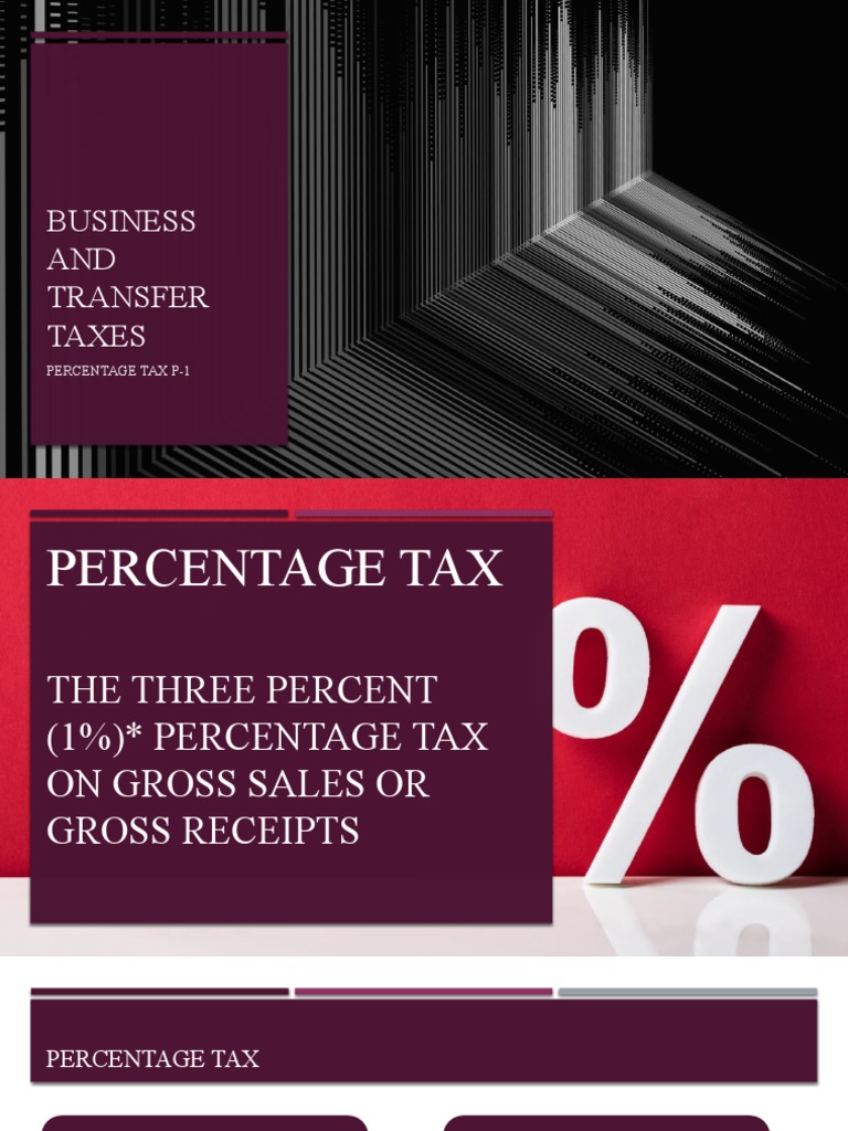 Understanding Percentage Taxes | PDF | Value Added Tax | Taxes