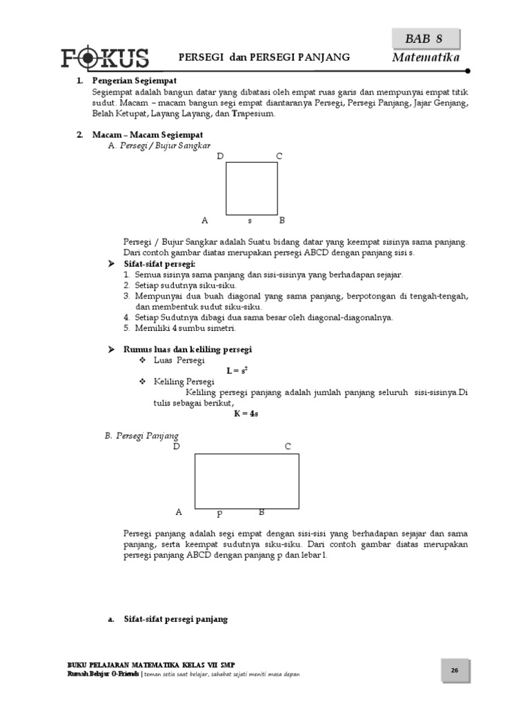 Bab 8 Persegi & Persegi Panjang | PDF
