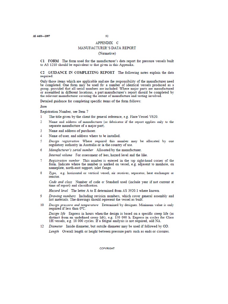 As4458-1997 Appendix C PG92 | PDF
