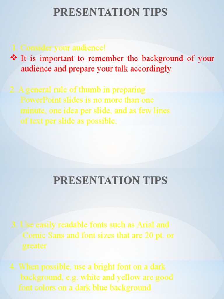 Effective PowerPoint Presentation Tips | PDF | Microsoft Power Point | Typefaces
