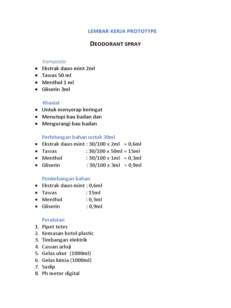 PKK Deodorant Spray | PDF