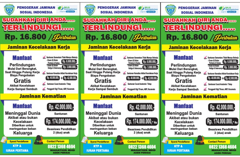 Brosur Bpjs TK - Folio PDF | PDF