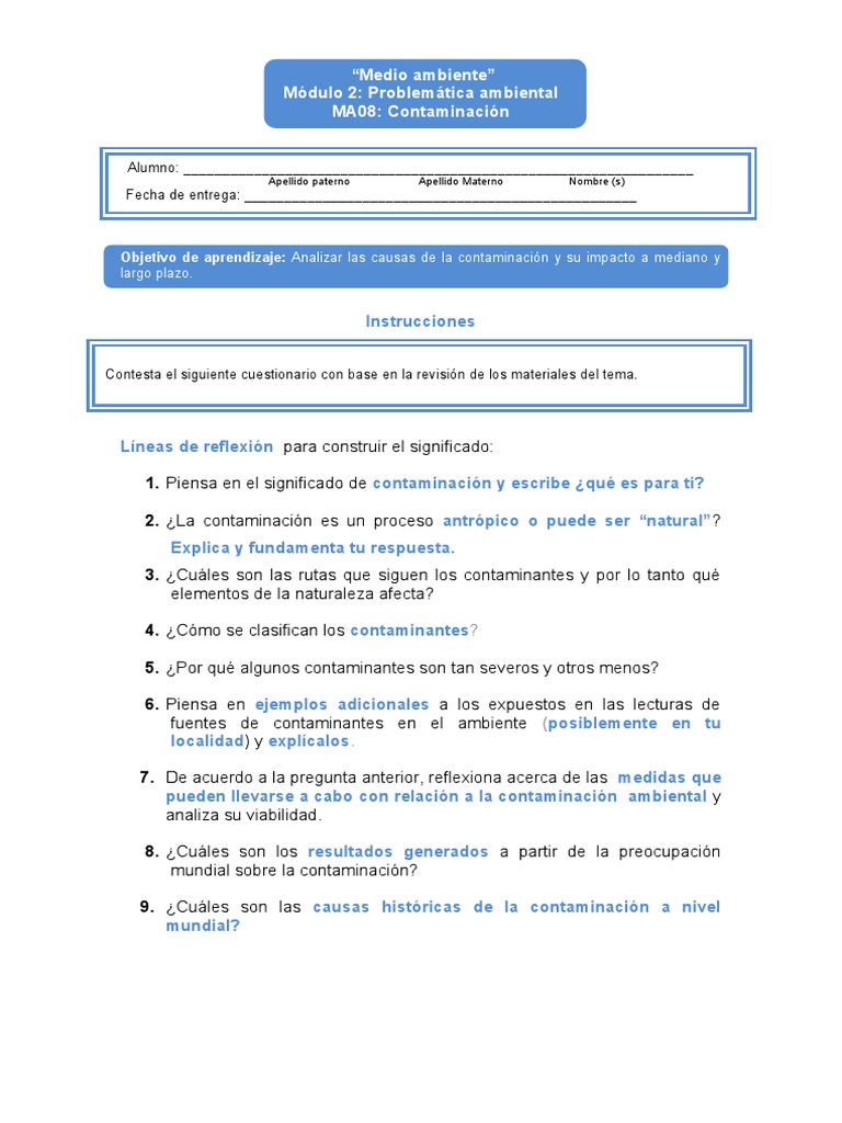 MA08 Contaminacion | PDF