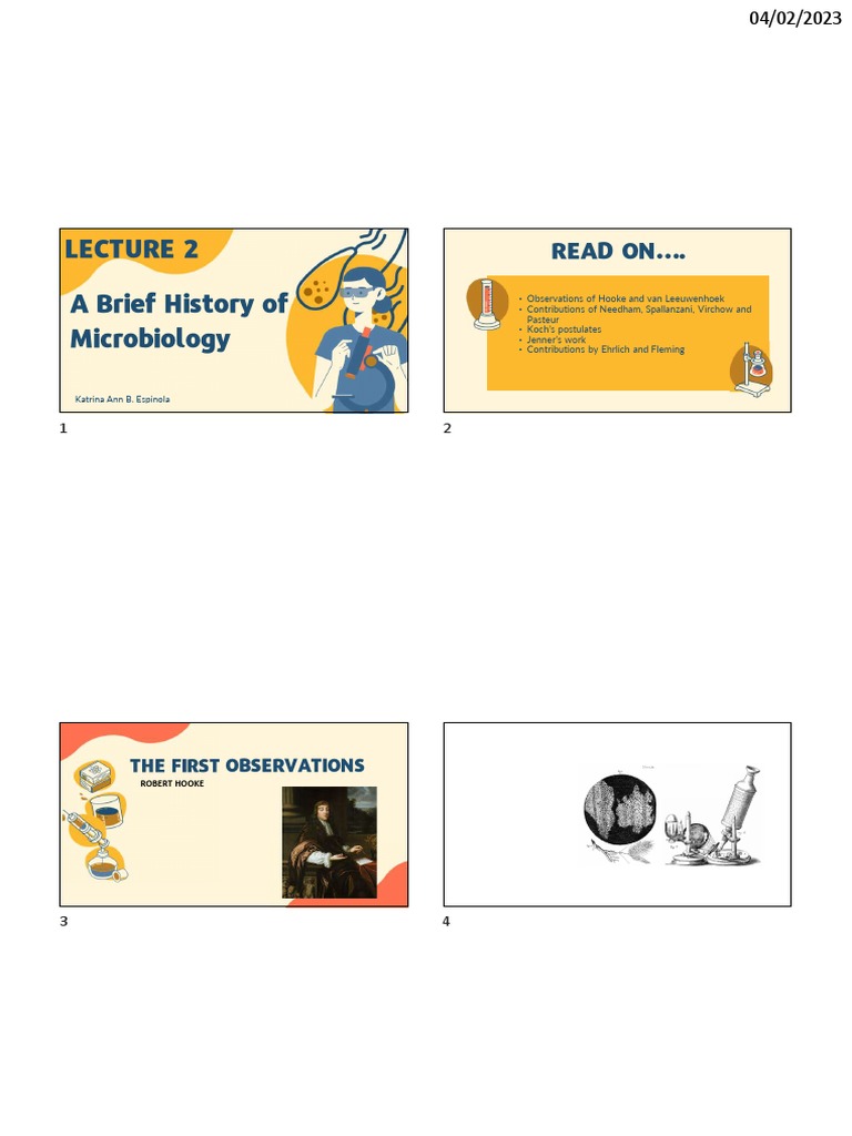 Lesson 2 - Micro and para | PDF | Louis Pasteur | Microbiology