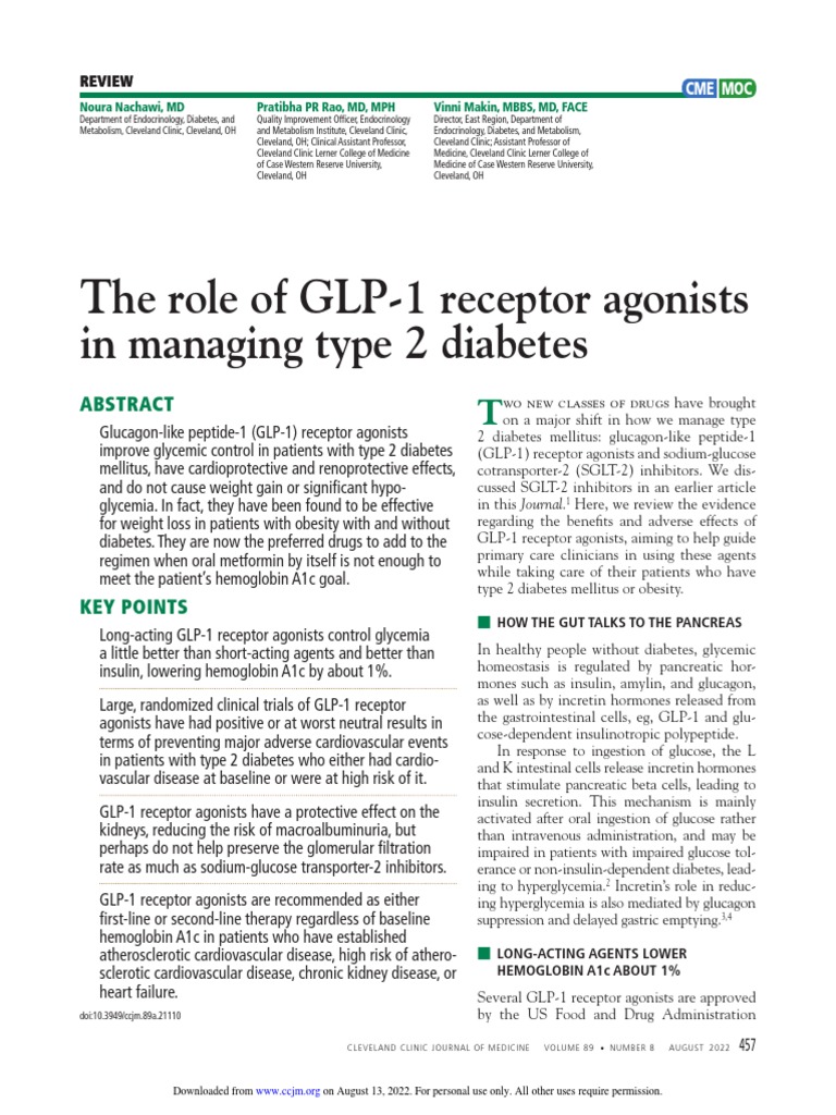 GLP 1 R Agonist | PDF | Medical Specialties | Endocrine System