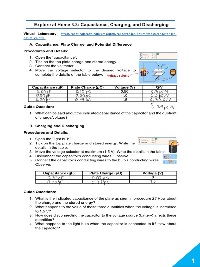 Capacitor Lab Basics Guide | PDF | Science & Mathematics