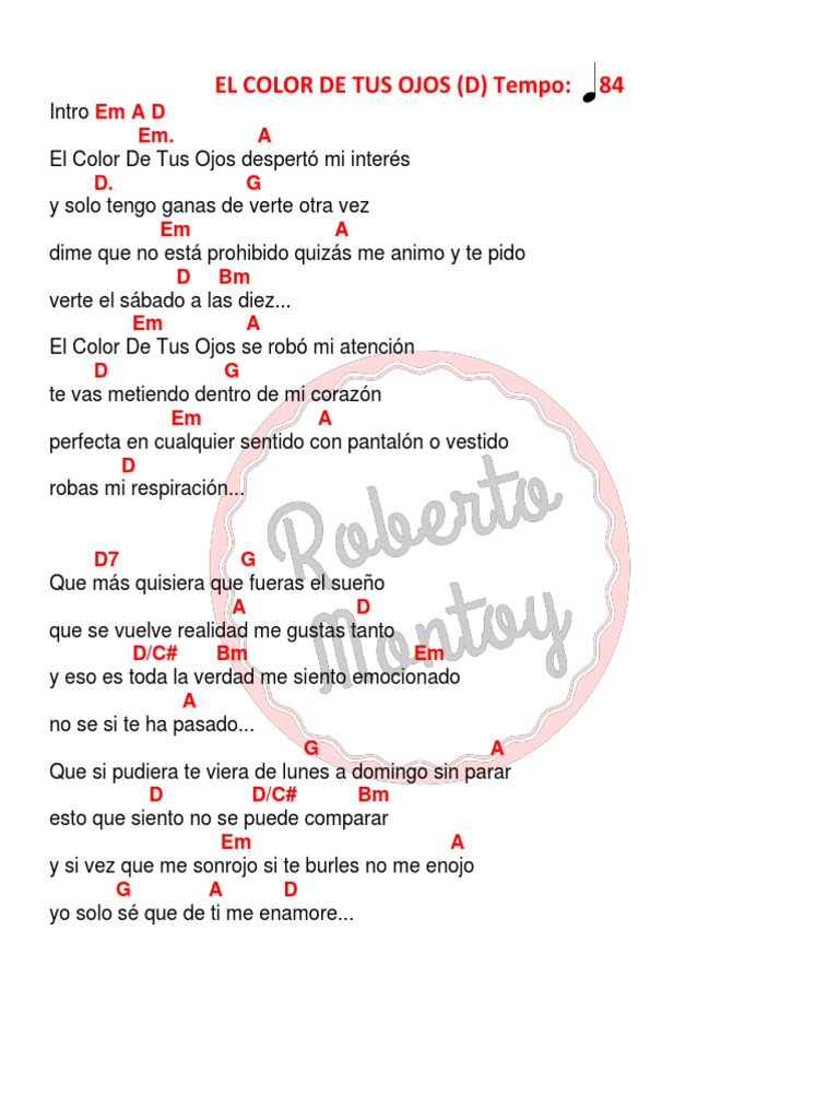 El Color de Tus Ojos | PDF