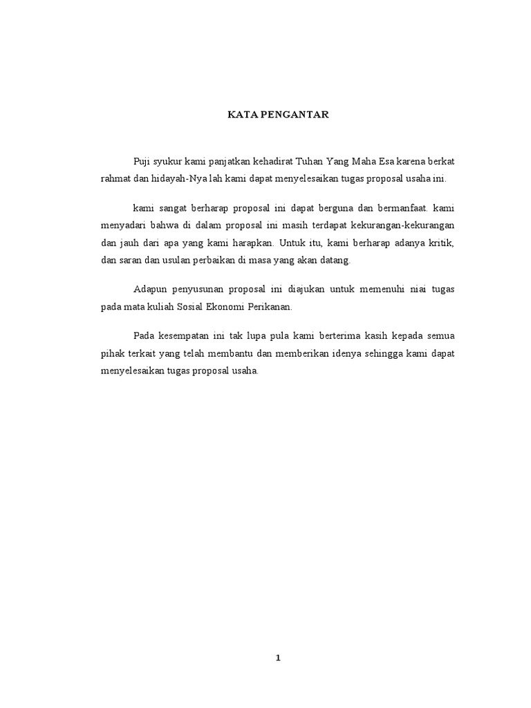 Proposal Sosek 1 | PDF