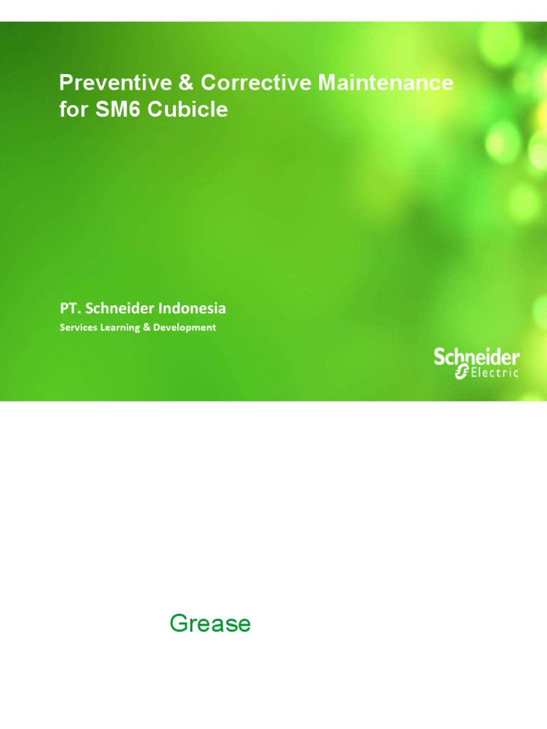 Preventive and Corrective Maintenance SM6 Cubicle PDF | PDF