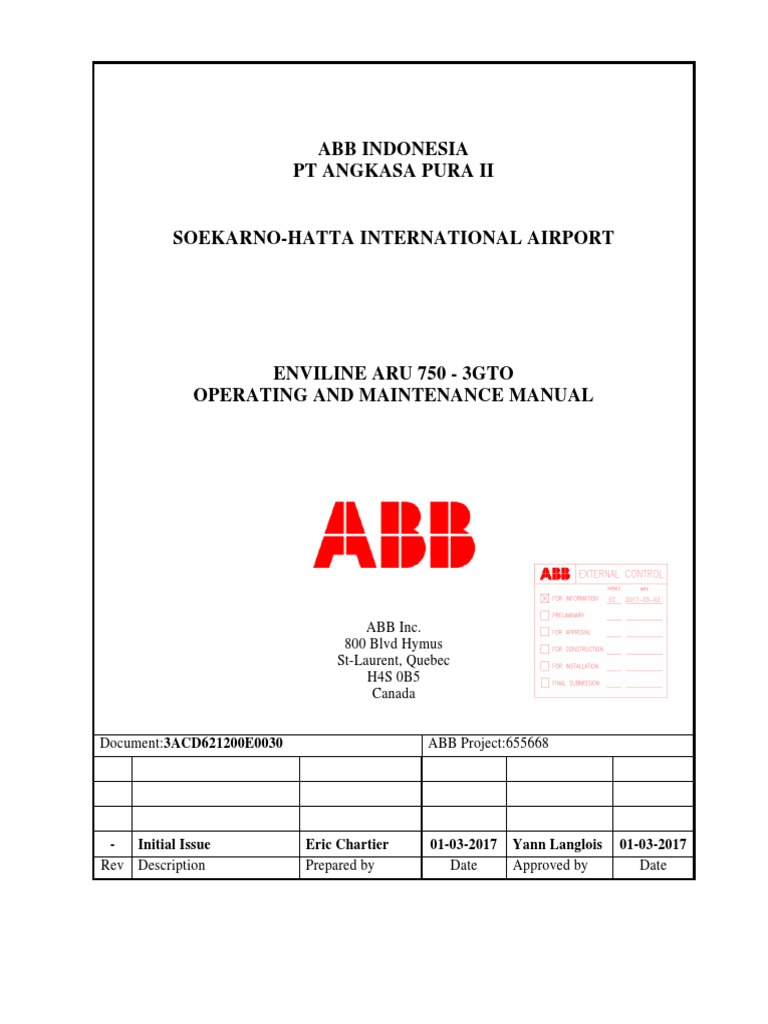 Manual Operasi Dan Maintenance ARU PDF | PDF | Power Supply | Electrical Substation