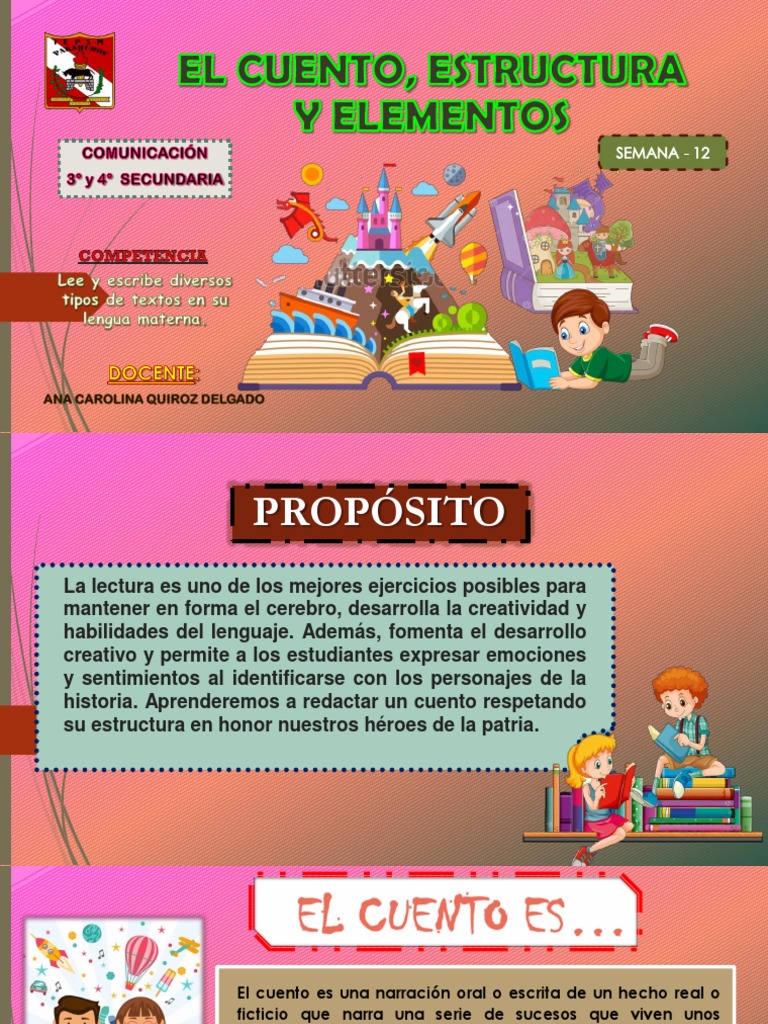 Ficha - Sem.-12 - Cuento, Estructura y Elementos | PDF | Cuentos ...