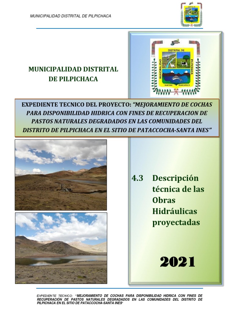 4.3 Descripción Técnica de Las Obras Hidr Proy | PDF | Dique | Agua