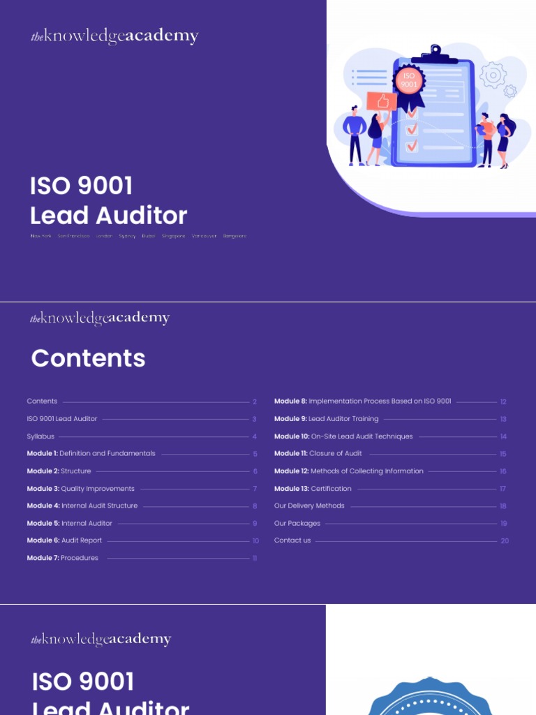 ISO 9001 Lead Auditor | PDF | Iso 9000 | Quality Management System