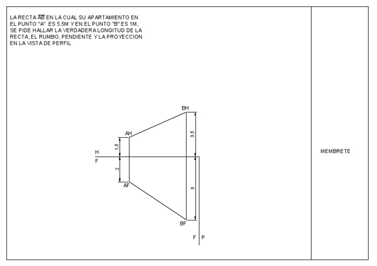 Longitud y Rumbo de la Recta AB | PDF
