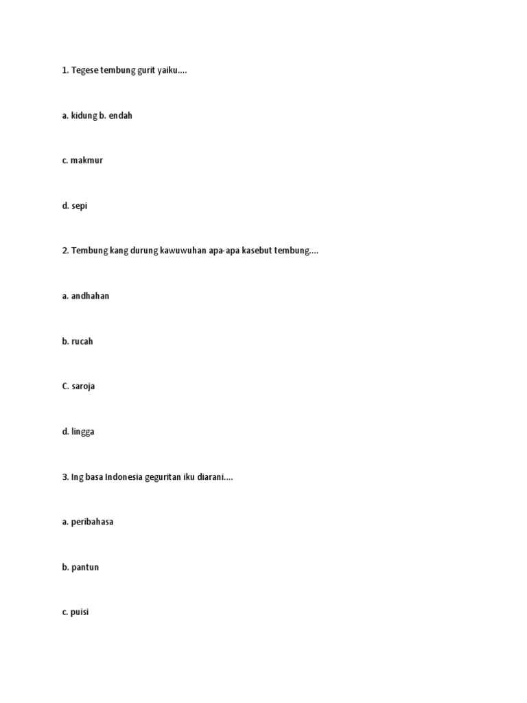 Bahan B Jawa 9 2 22 23 1. Tegese tembu-WPS Office | PDF