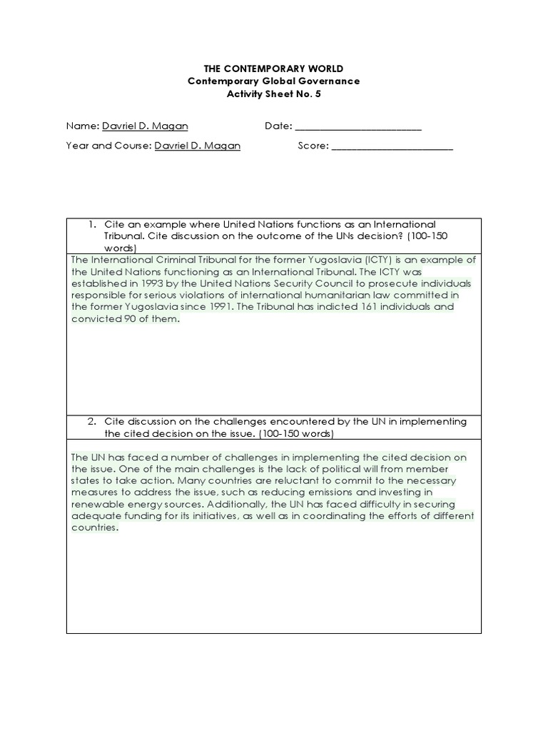 Chapter2 Lesson4 ActivitySheet | PDF