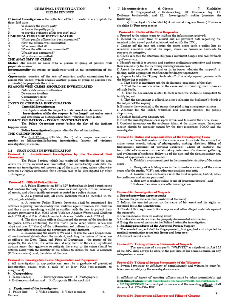 Criminal Investigation Protocols: A Guide to Evidence Collection ...