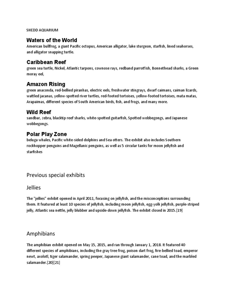 Shedd Aquarium | Download Free PDF | Aquatic Animals | Fish