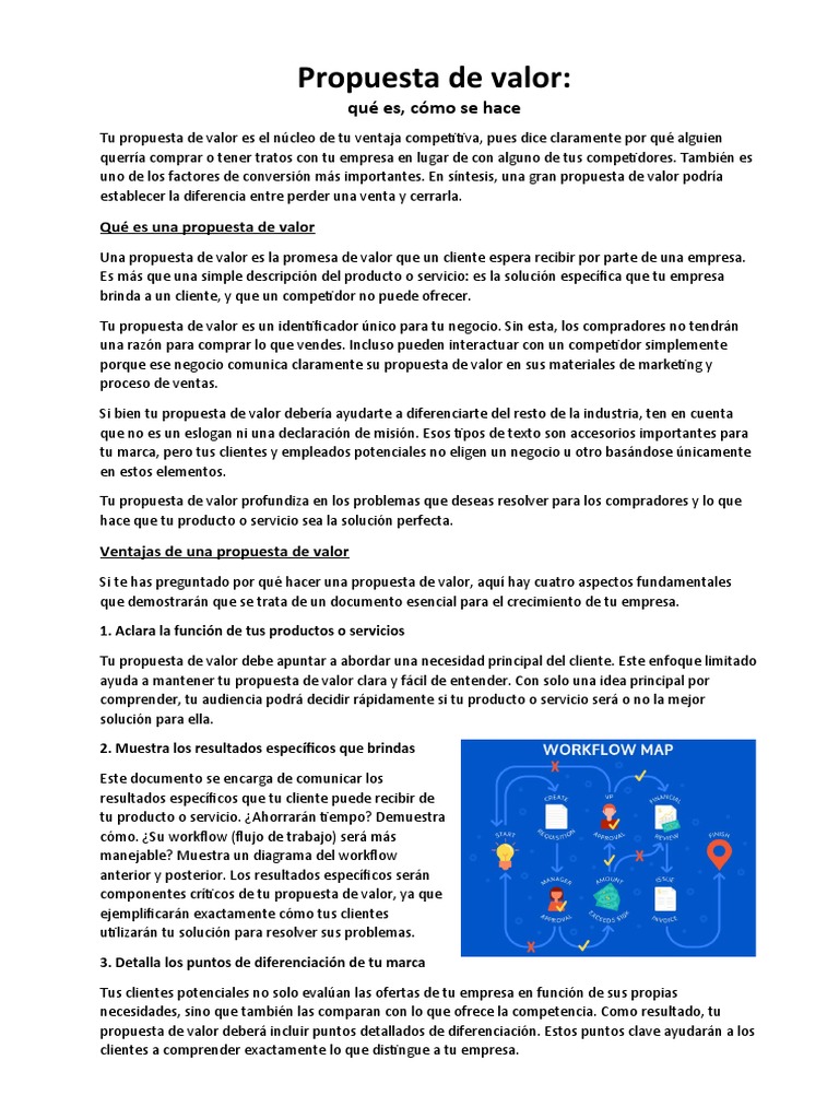Propuesta de Valor | PDF | Marketing | Cliente