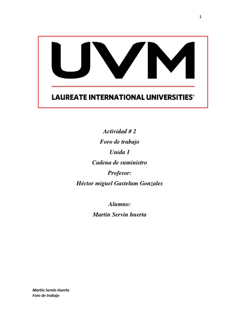 Act#2 MSH. | PDF | Logística | Inventario