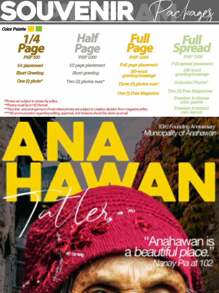 Anahawan Souvenir Program Packages | PDF
