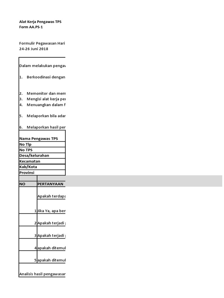 26 Form Aa - PS 1-4 PTPS | PDF