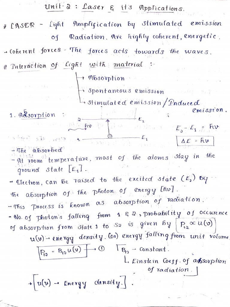 Laser Notes PDF | PDF
