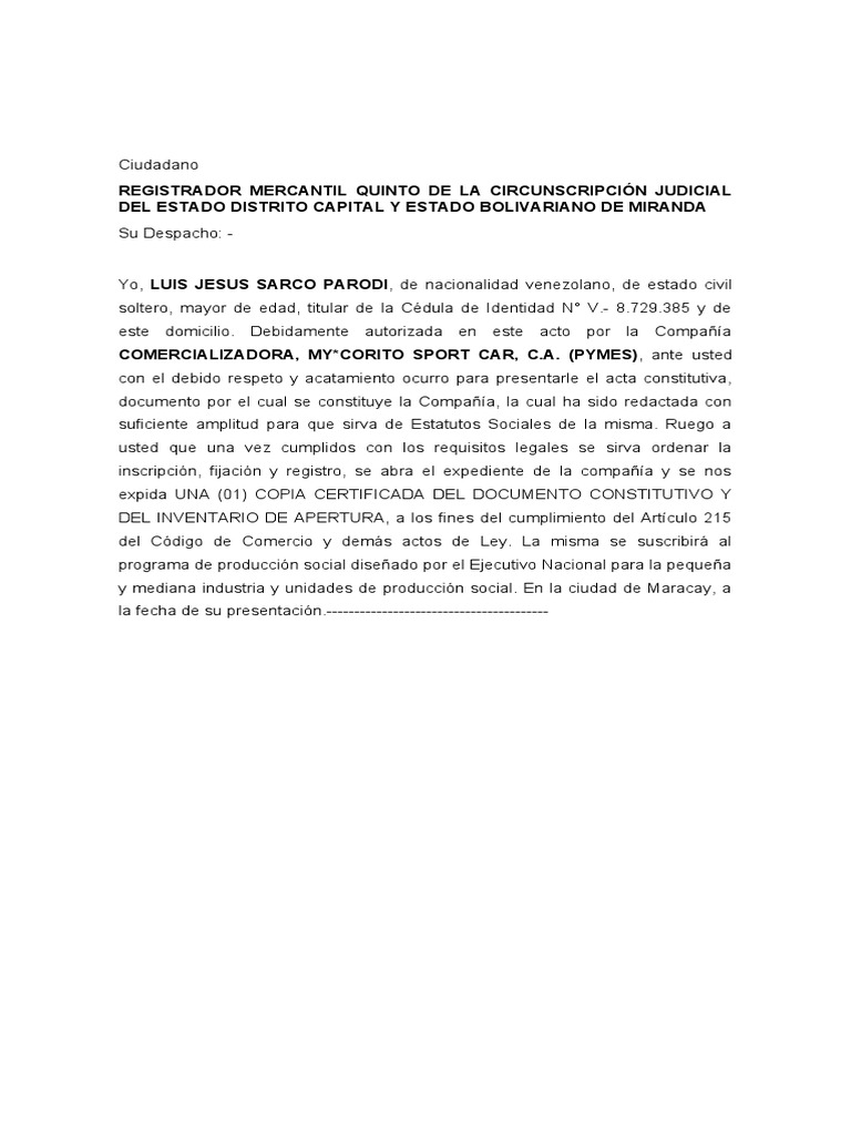 Modelo Pyme | PDF | Sociedad de responsabilidad limitada | Compartir (Finanzas)