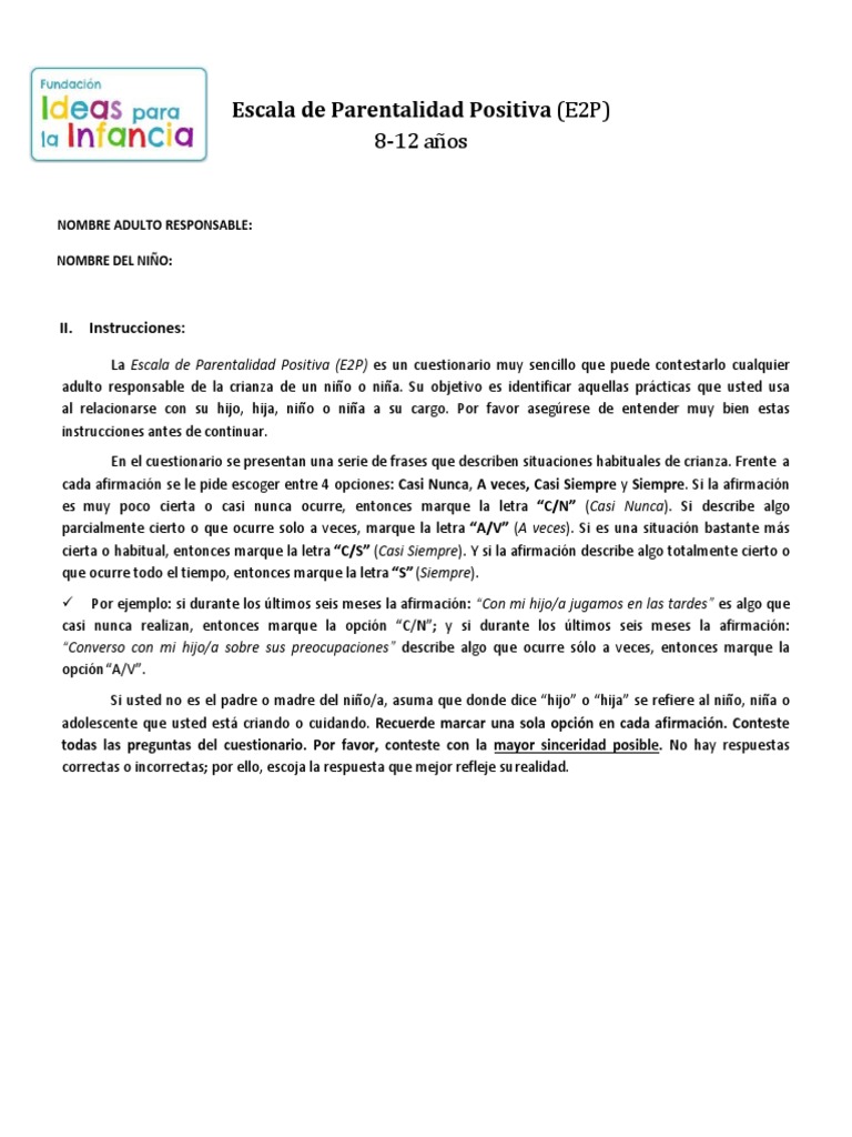 E2p 8-12 Años | PDF