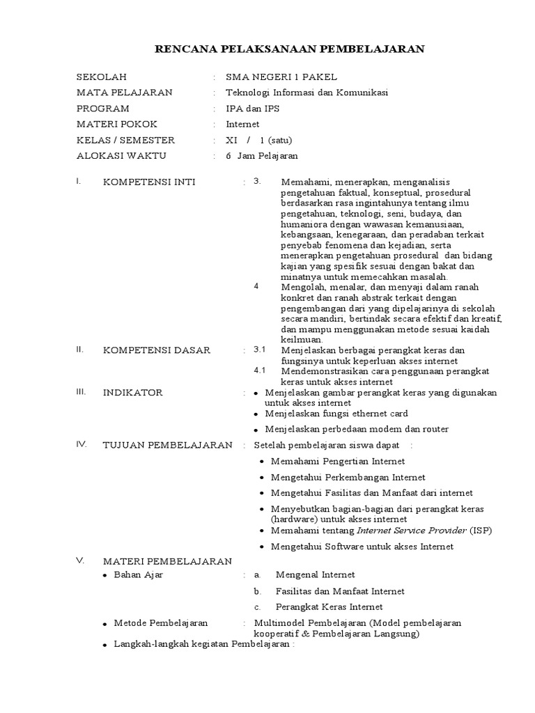 RPP Tik Xi Ok | PDF | Seni | Komputer