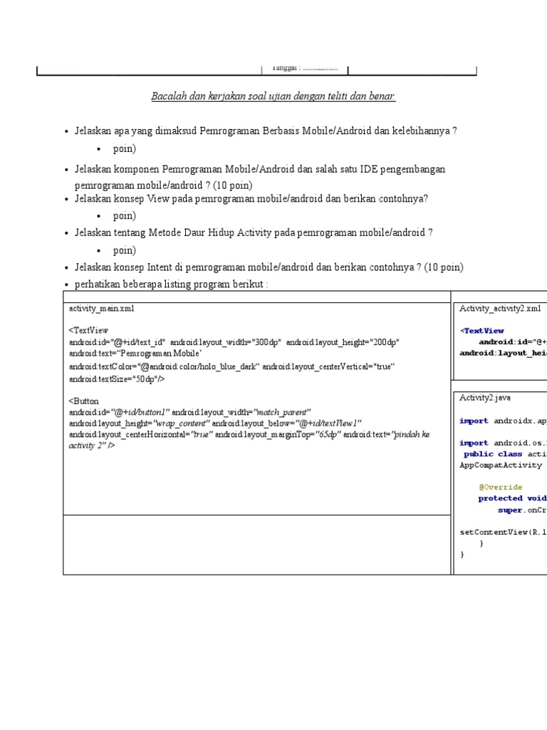 Panduan Pemrograman Mobile Android | PDF