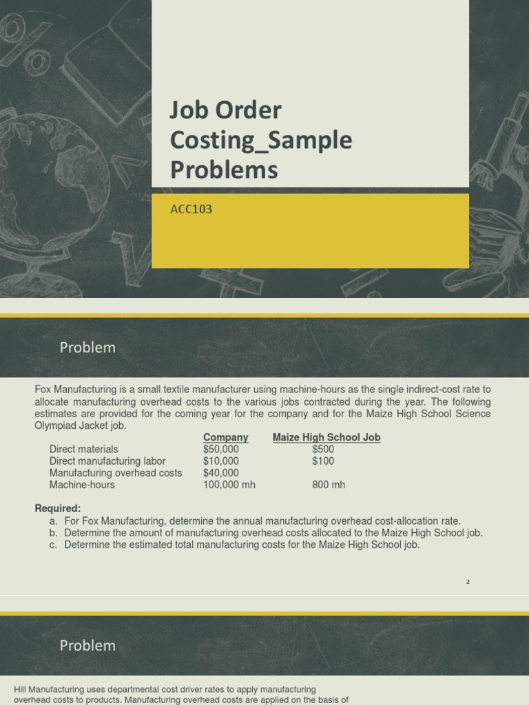 4 Job Order Costing Sample Problems | PDF | Cost Of Goods Sold ...