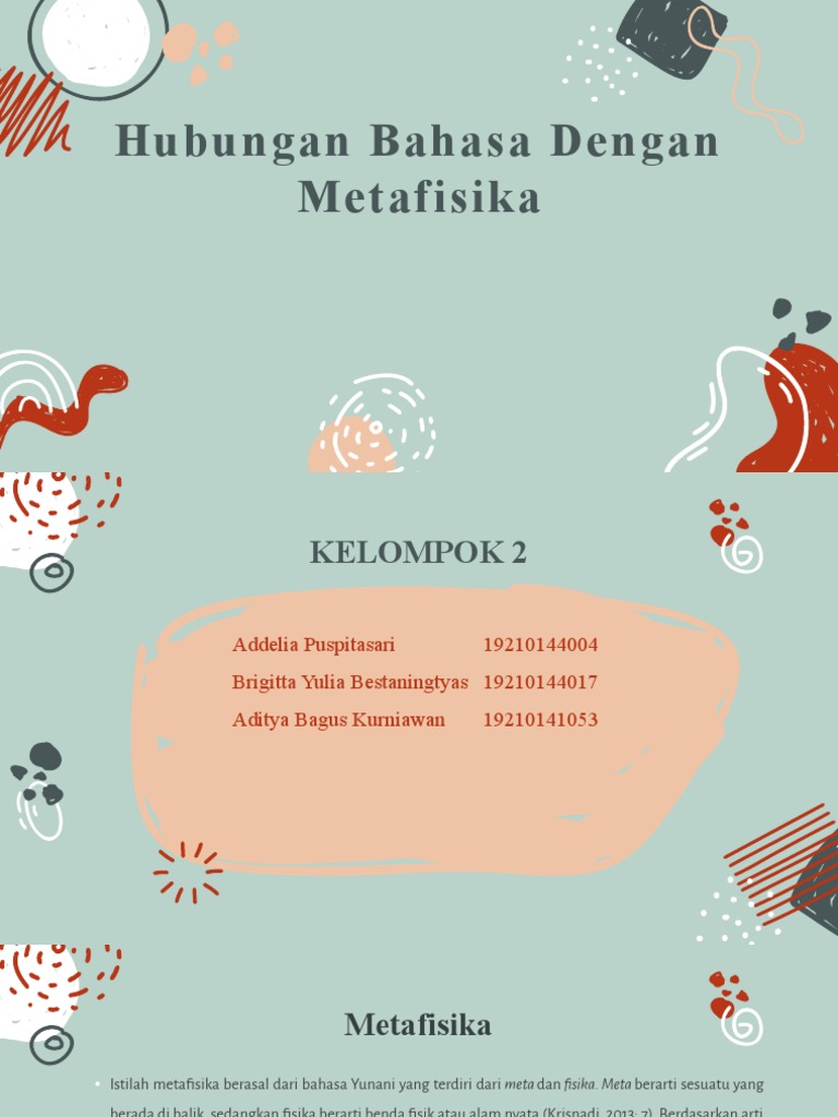 Hubungan Bahasa Dengan Metafisika | PDF