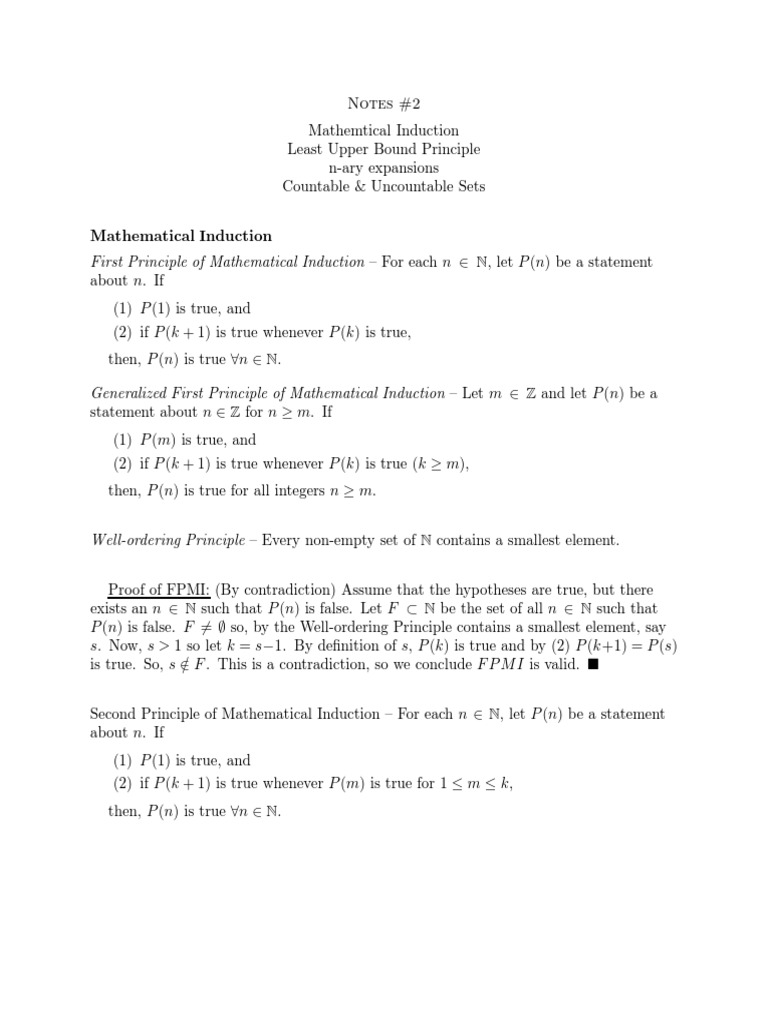 Mathematical Induction PDF | PDF | Mathematical Analysis | Elementary Mathematics