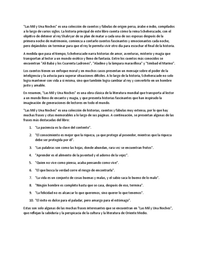 Las Mil Y Una Noches Pdf Mil Y Una Noches